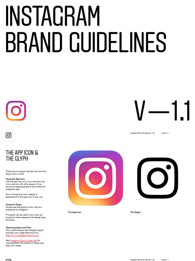 Instagram Guidelines v1b | Instagram | Icon (Computing)
