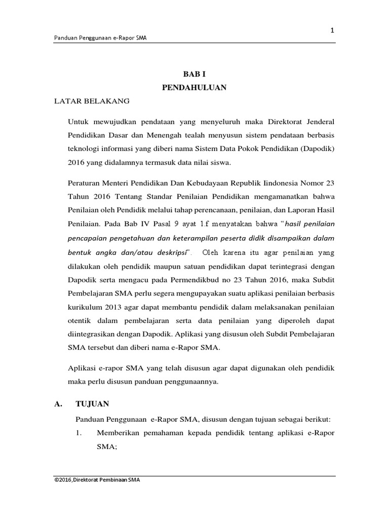 Panduan Penggunaan E-Rapor Sma | PDF | Karier & Perkembangan | Bisnis
