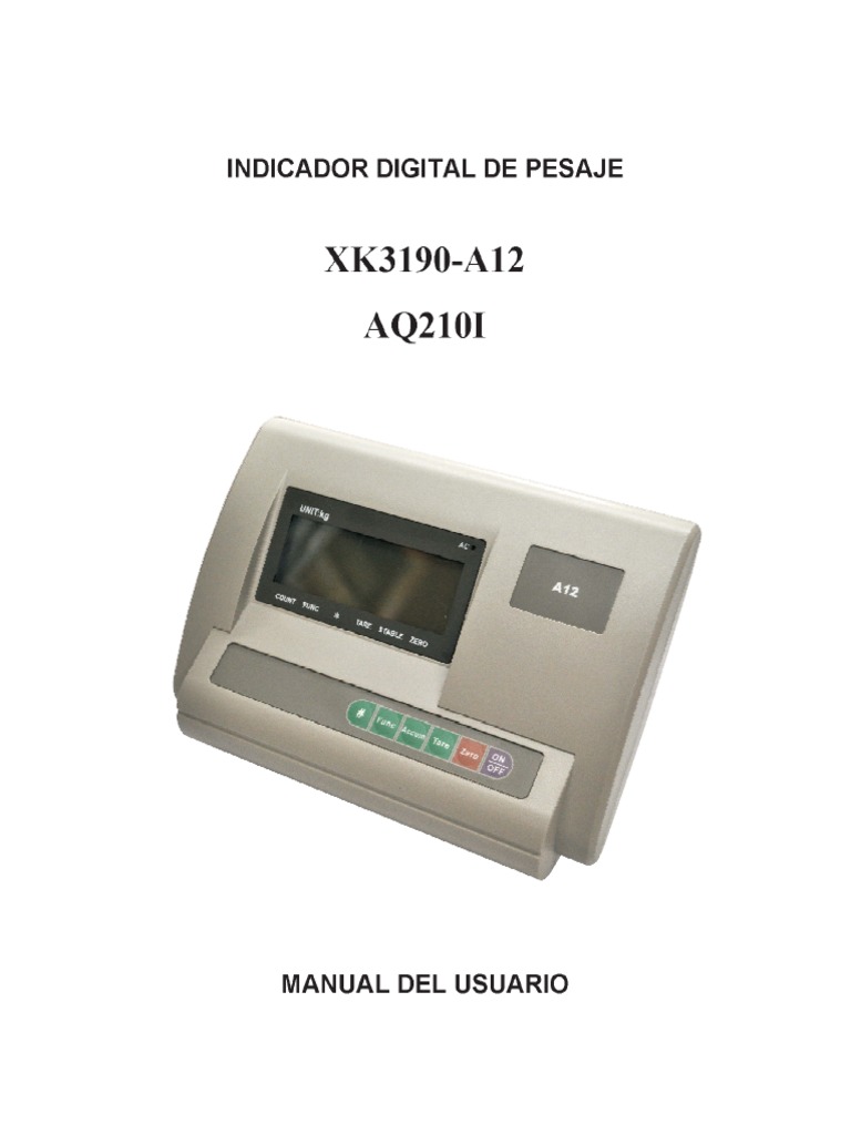 Manual Indicador de Pesaje A-12 | PDF
