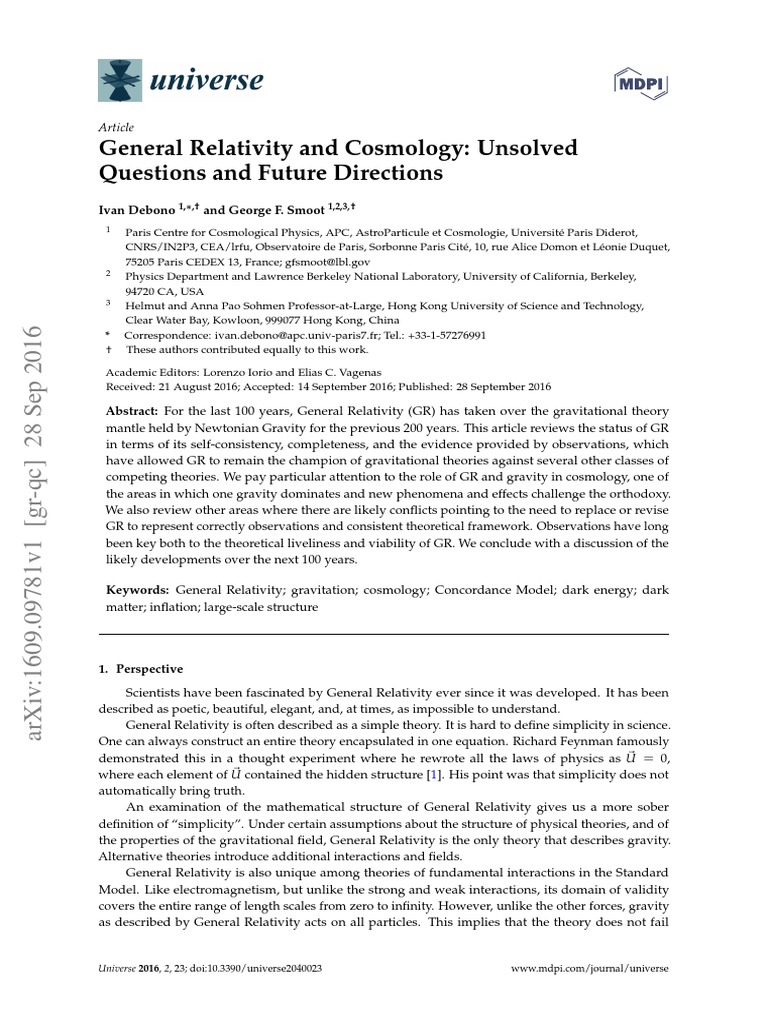 Understanding General Relativity: A Review of its History, Open ...