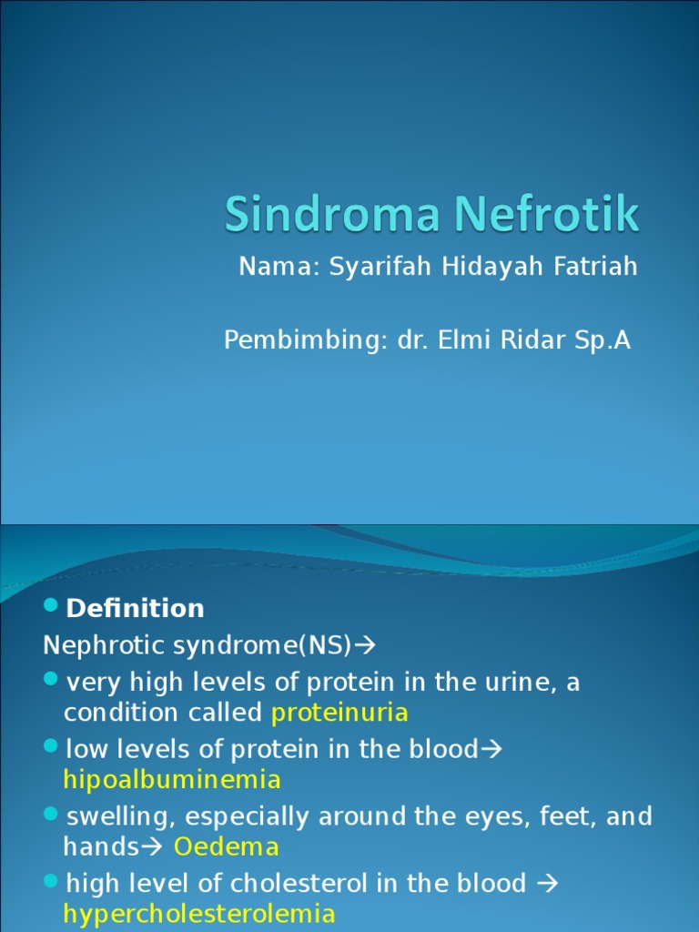 Nama: Syarifah Hidayah Fatriah Pembimbing: Dr. Elmi Ridar Sp.A | PDF ...