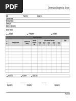Dimensional Inspection Report Template | PDF | Technology & Engineering