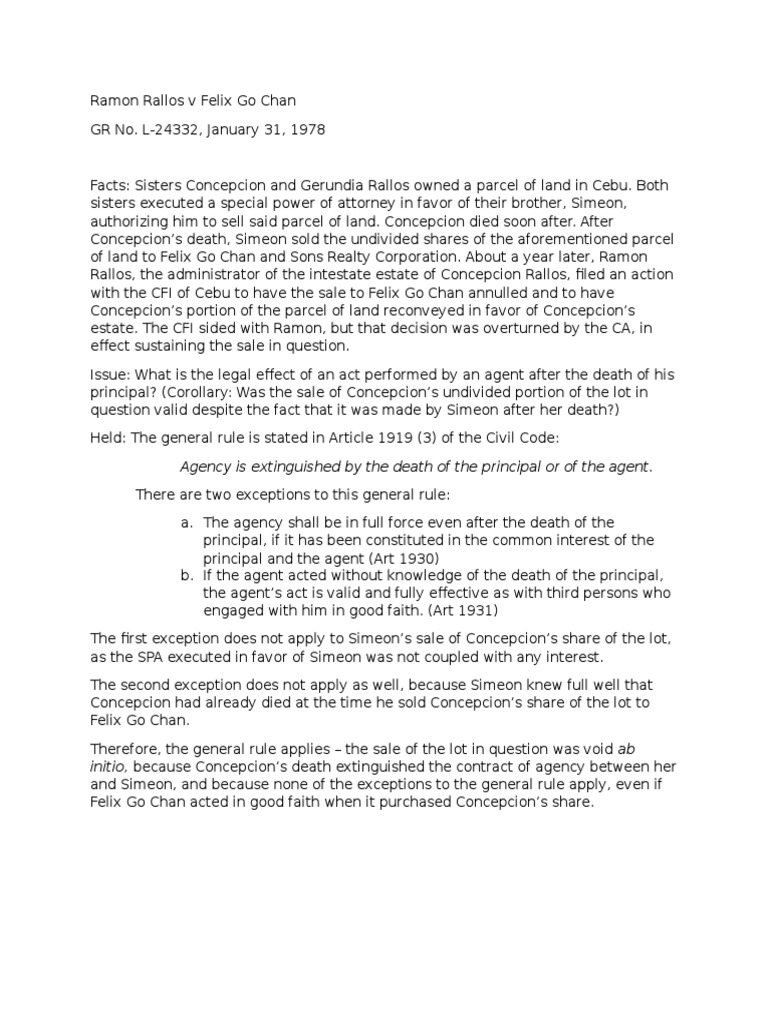 Rallos V Go Chan | PDF