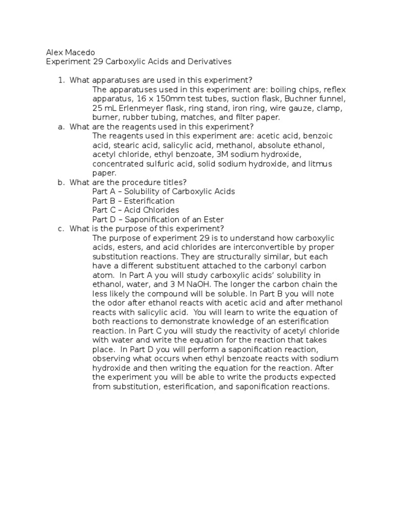 Chem Exp 29 Prelab | PDF