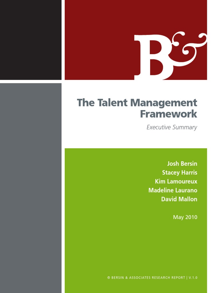 Bersin-MFramework KL Final | PDF | Talent Management | Competence ...