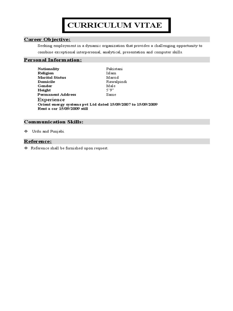 Arsln BS ... C.V | PDF