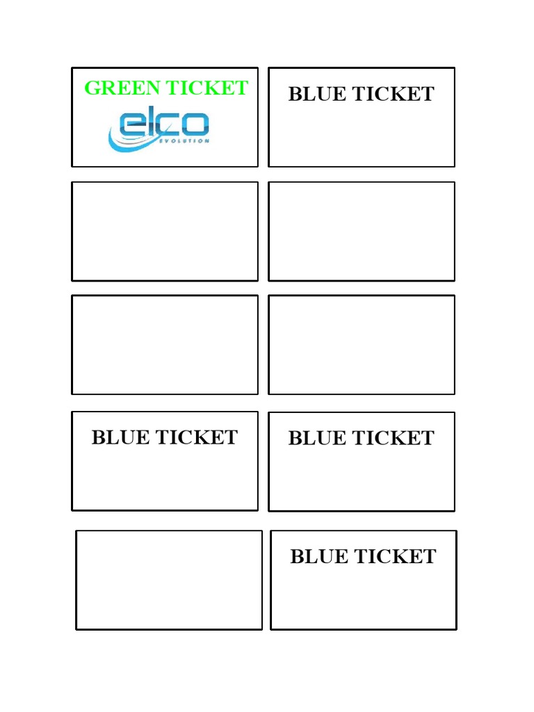 Blue Ticket: Green Ticket Green Ticket | PDF