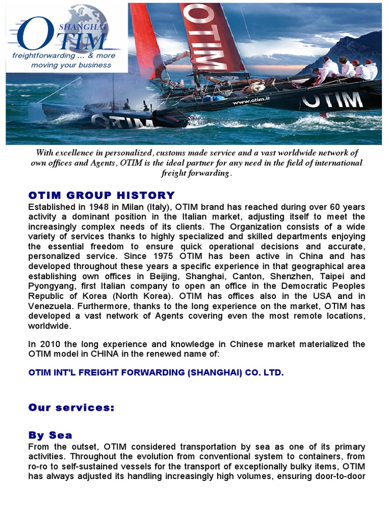 Otim Group 2016 | PDF | Logistics | Cargo