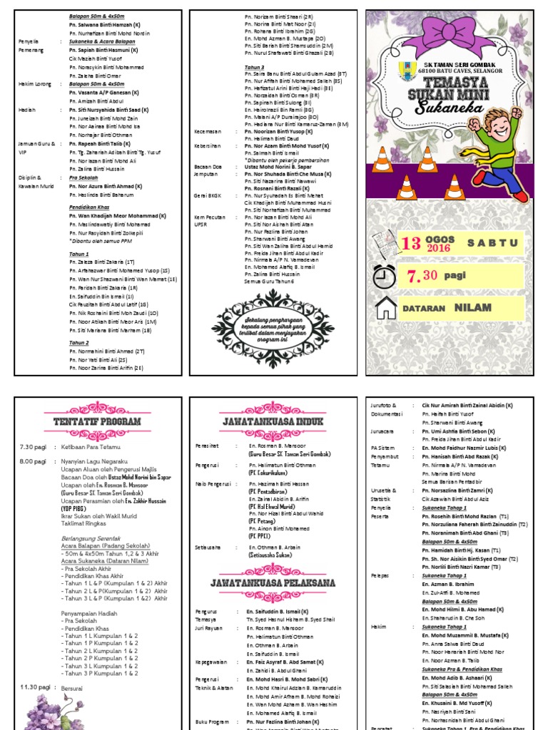 Buku Program Sukaneka | PDF