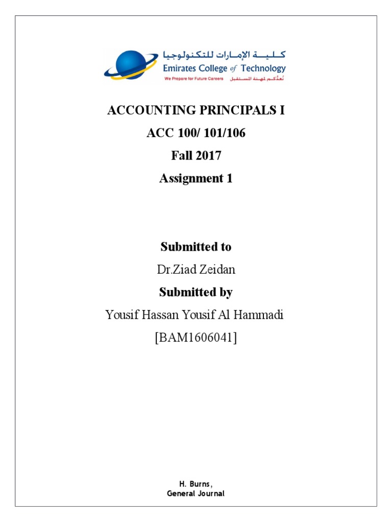 Assignment - Accounting | PDF | Debits And Credits | Financial Accounting