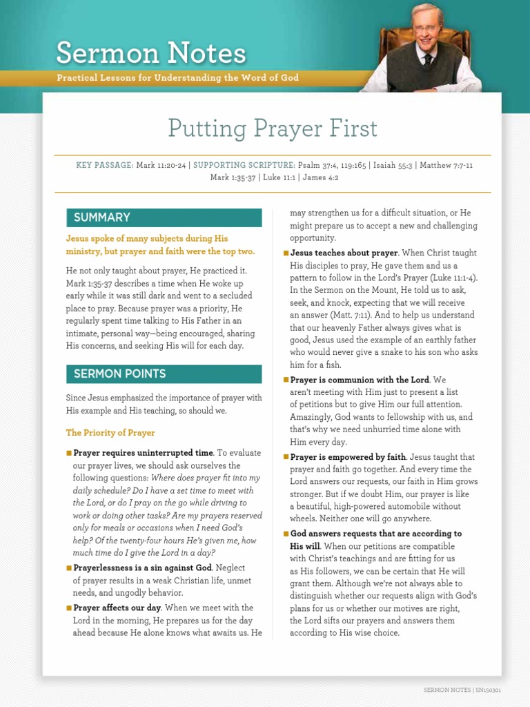Putting Prayer First | PDF | Prayer | Gospel Of Luke