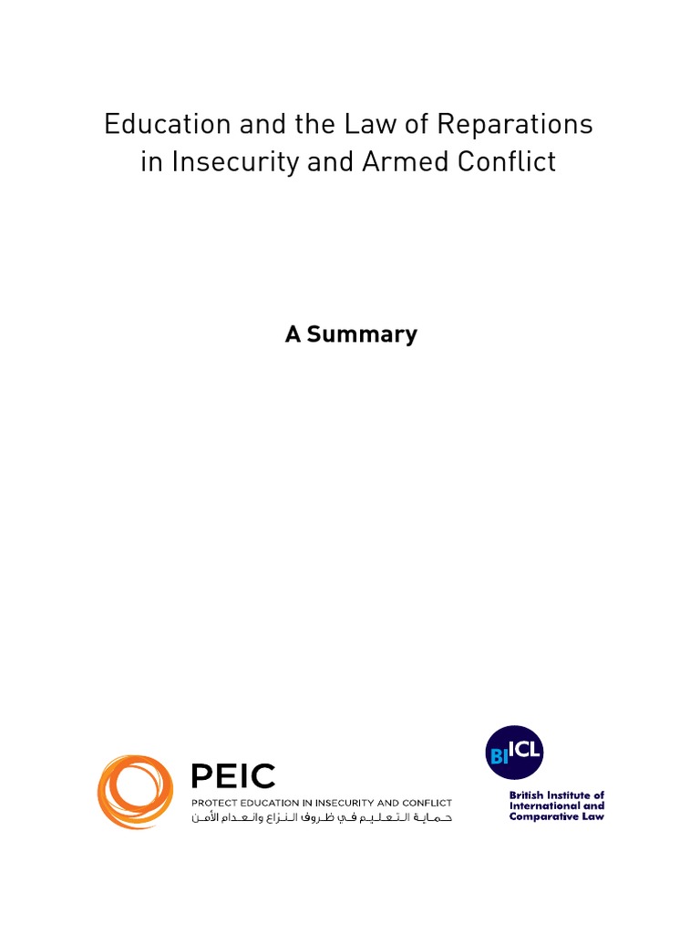 Education and The Law of Reparations in Insecurity and Armed Conflict ...