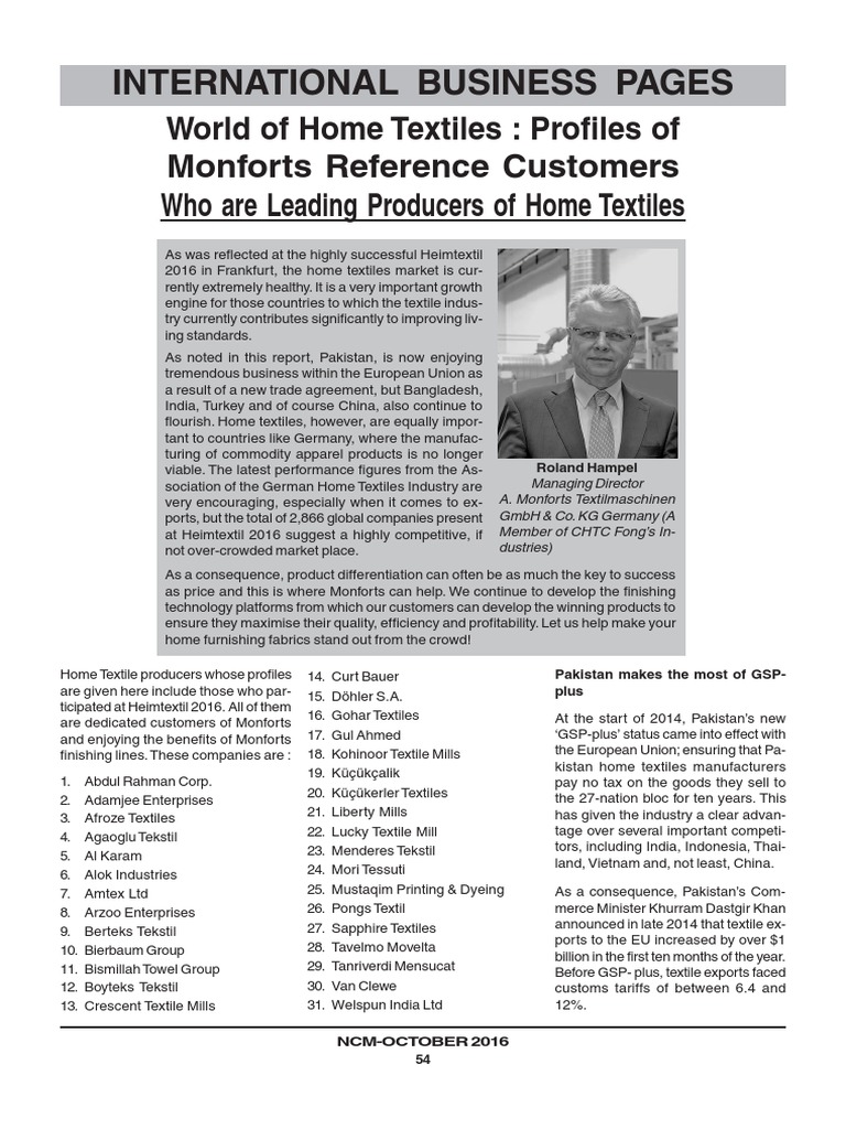 New Cloth Market October 2016 IBPs | PDF | Textiles | Cotton