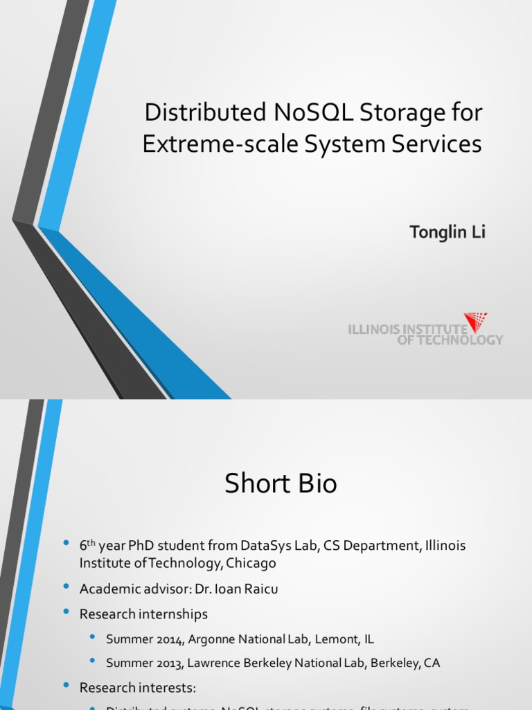 Distributed Nosql Storage For Extreme-Scale System Services | PDF ...