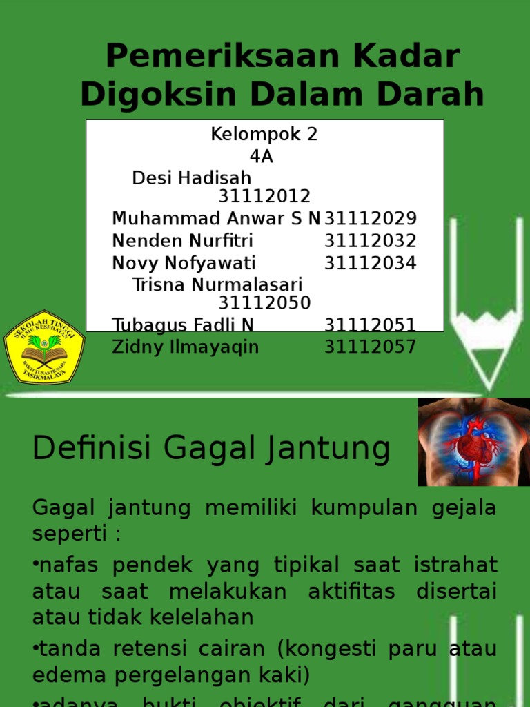 Pemeriksaan Kadar Digoksin dalam Gagal Jantung | PDF
