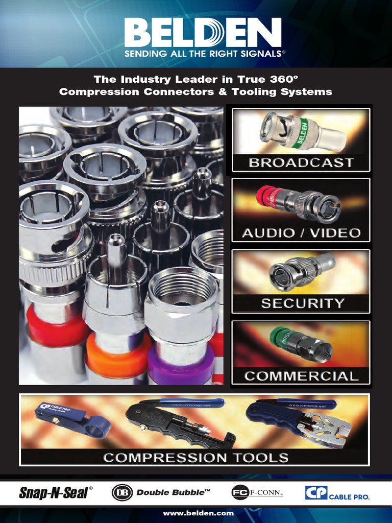 Belden Drop Catalog 041113 | PDF | Electrical Connector | Coaxial Cable