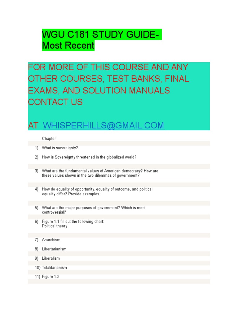 Wgu c181 Study Guide - Most Recent | PDF | Supreme Court Of The United ...
