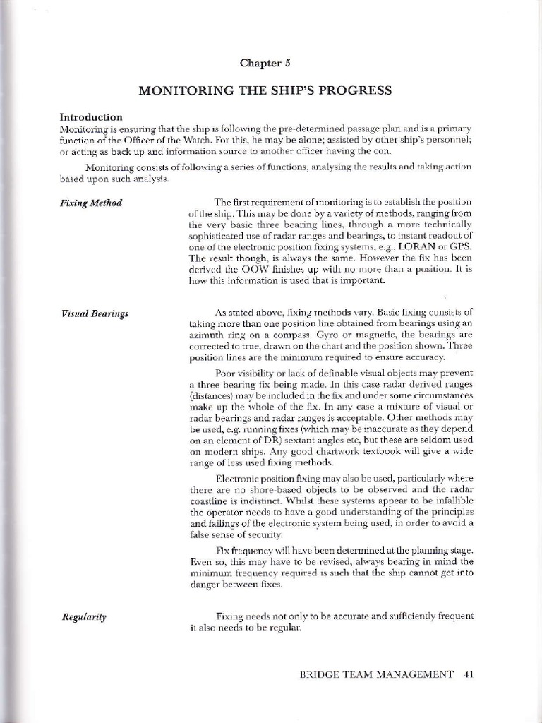 Monitoring the Ship's Progress: Ensuring Accurate Position Fixing and ...