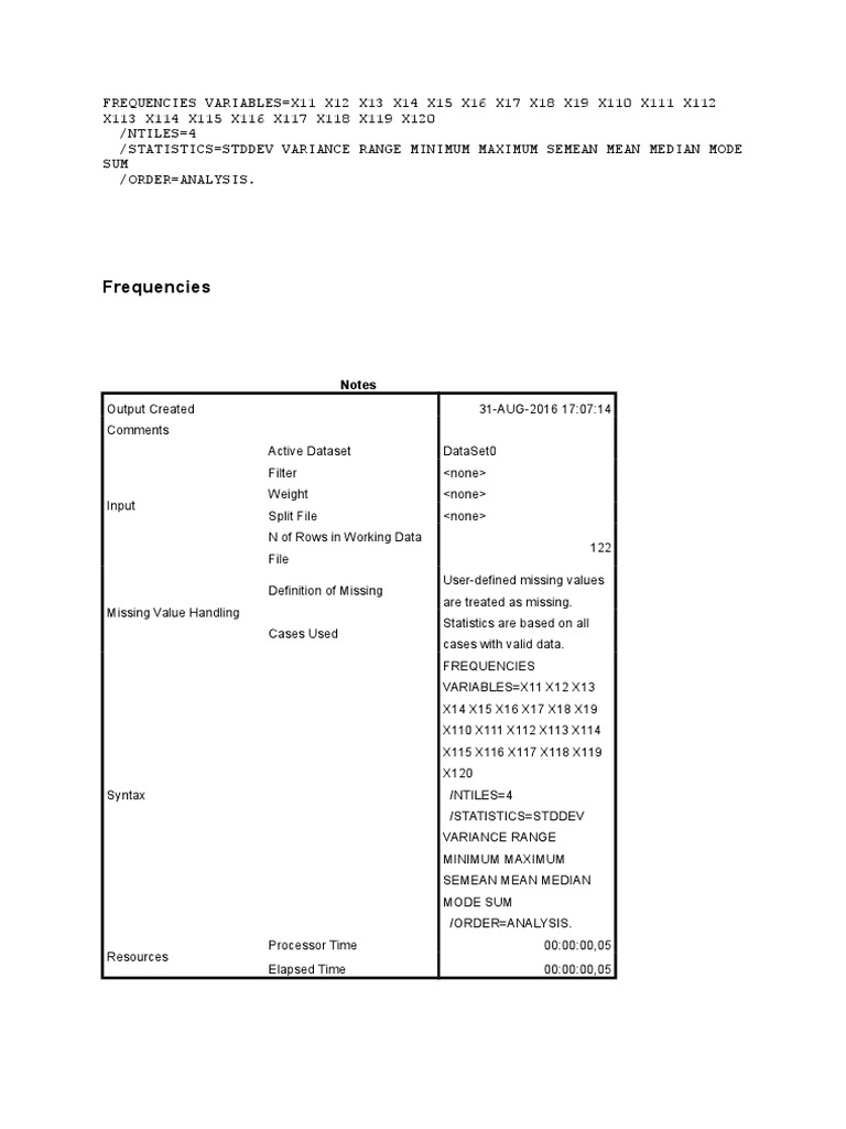 OUTPUT7 | PDF | Errors And Residuals | Median