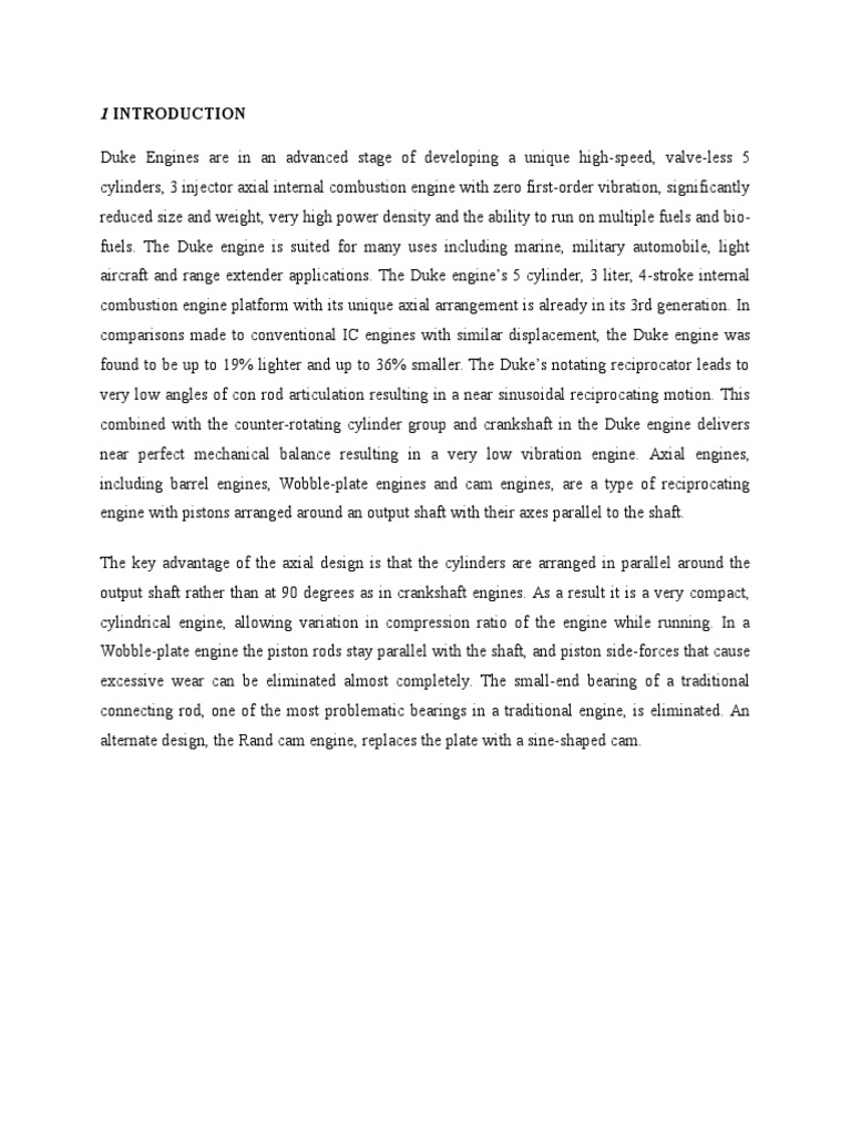 Duke Engine: Advanced Axial Design | PDF | Internal Combustion Engine ...