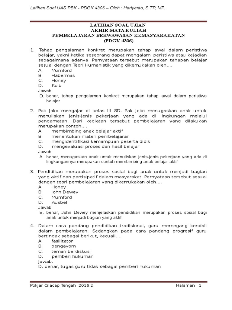 Soal PBK | PDF