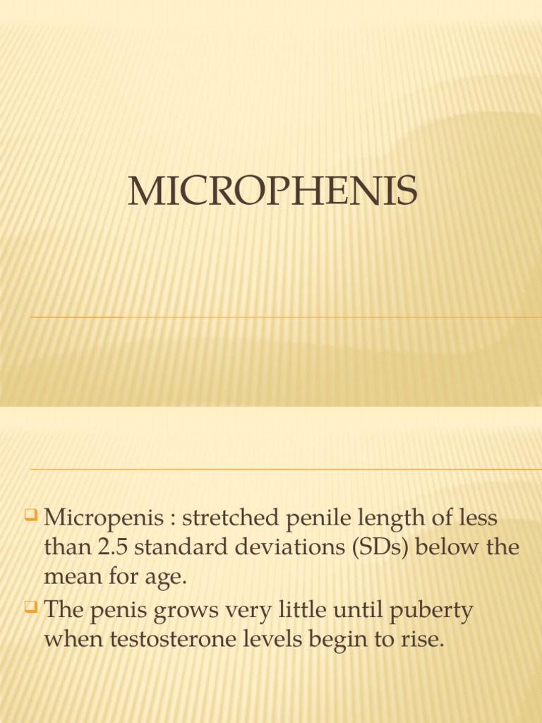 Micropenis Causes and Treatment | PDF