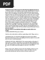 "Dreaming Black Boy" by James Berry (Analysis) | PDF | Poetry | Experience