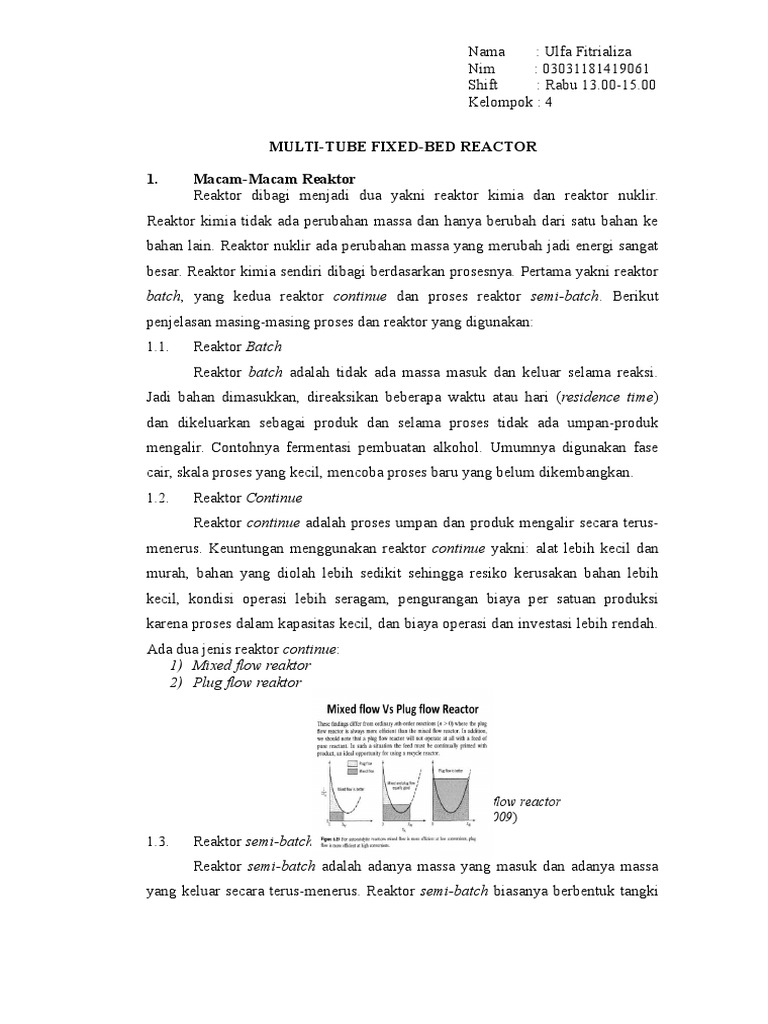Multi Tube Fixed Bed Reactor | PDF