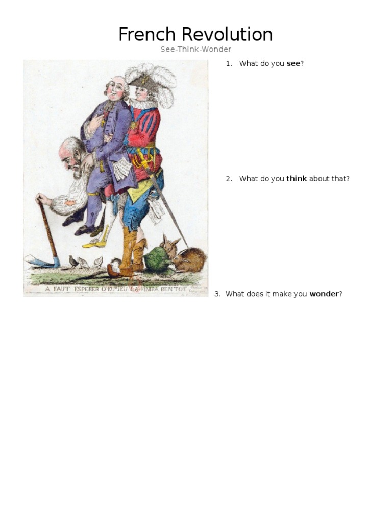 French Revolution See Think Wonder | PDF
