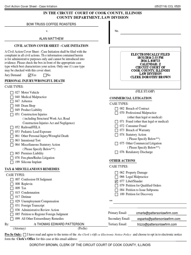 Tadros, Matthew Complaint | PDF | Defamation | Wisconsin Circuit Courts