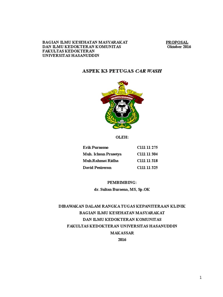 Proposal K3 Car Wash | PDF