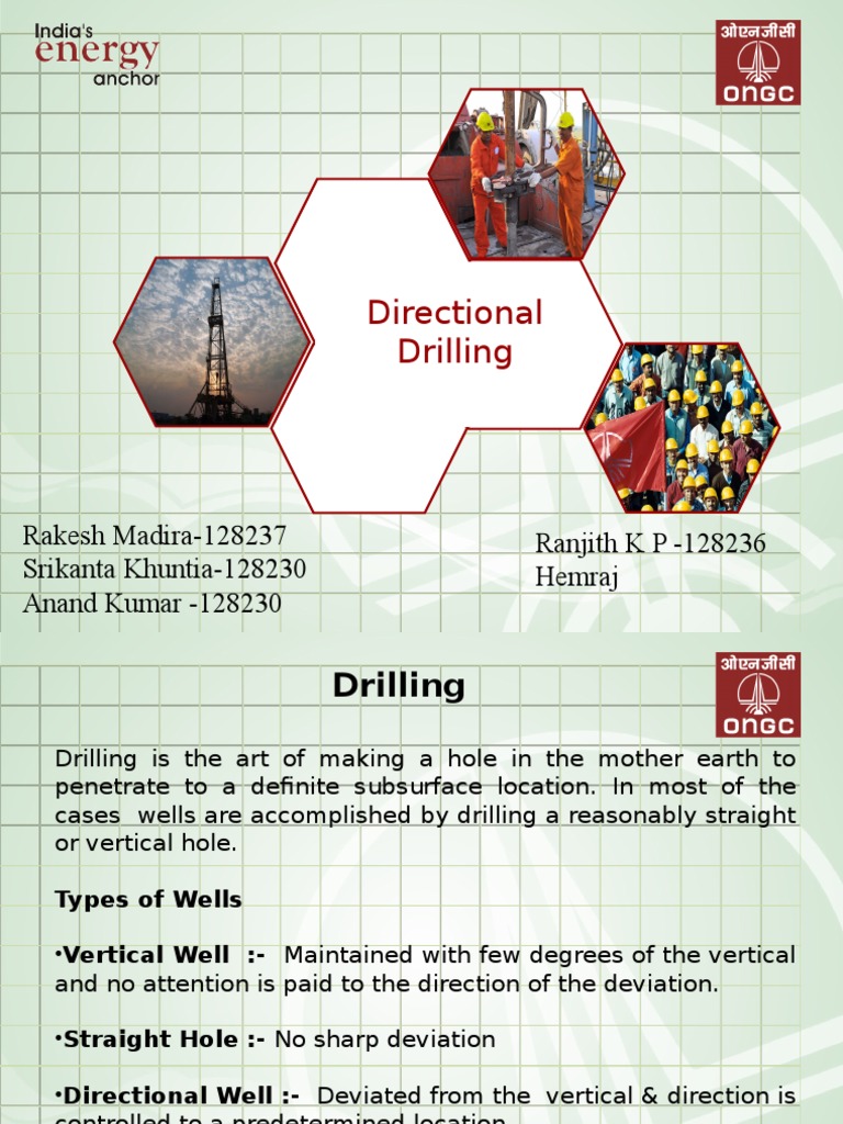 Directional Drilling PPT | Oil Well | Drilling