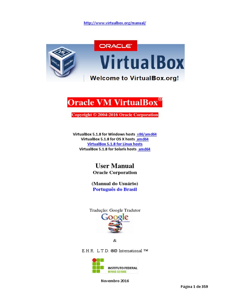 Manual VirtualBox Portugues BR 2016 em PDF | PDF | Máquina virtual ...