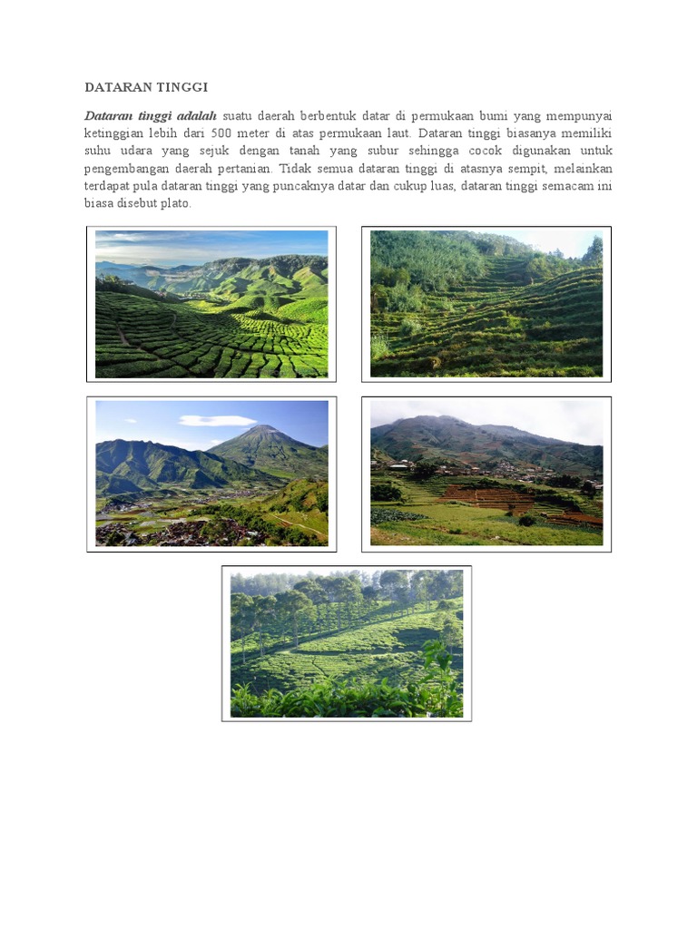 Dataran Tinggi | PDF