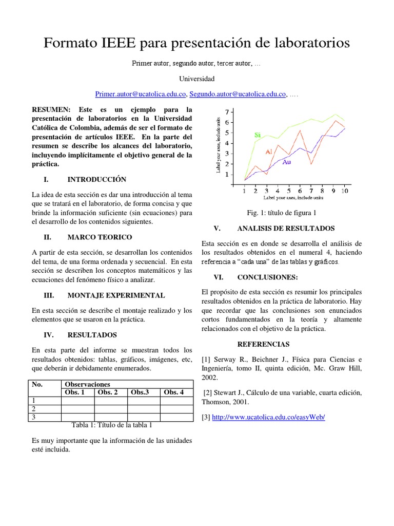 Formato IEEE PDF | PDF | Laboratorios | Science