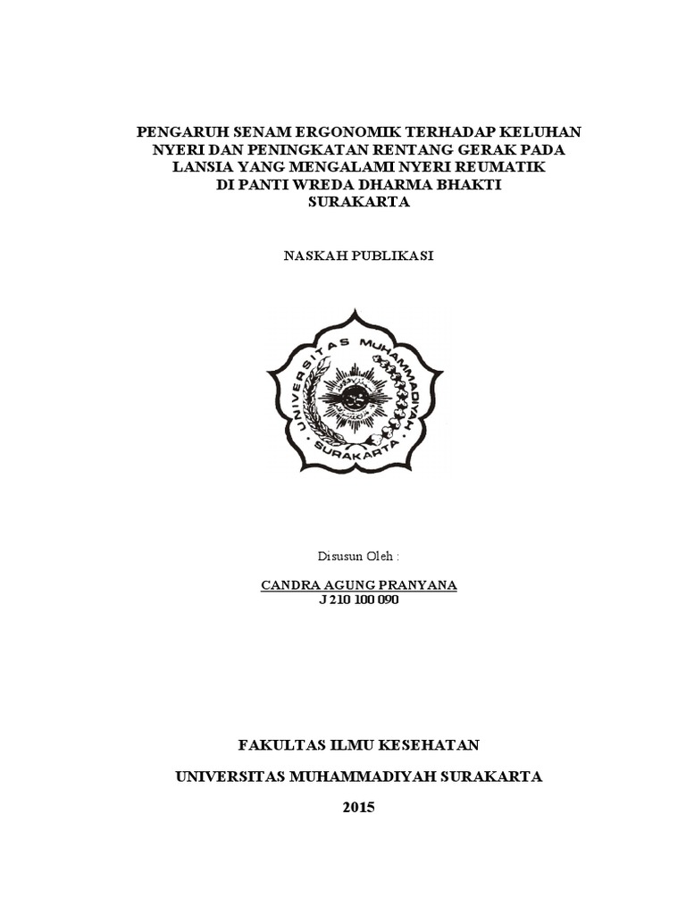 Senam Ergonomik untuk Lansia Rematik | PDF