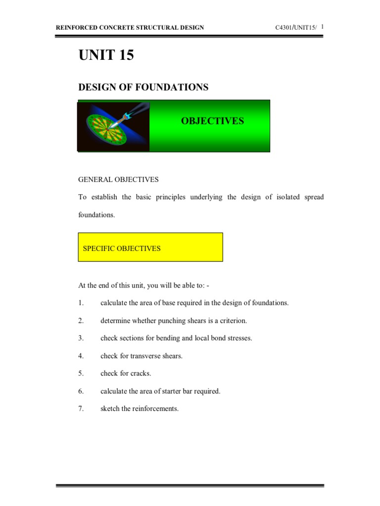 Unit 15 Design of Foundations | PDF | Home & Garden | Computers