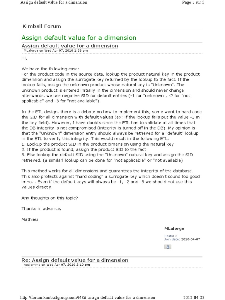 Assign Default Value For Facts | PDF | Information Management ...