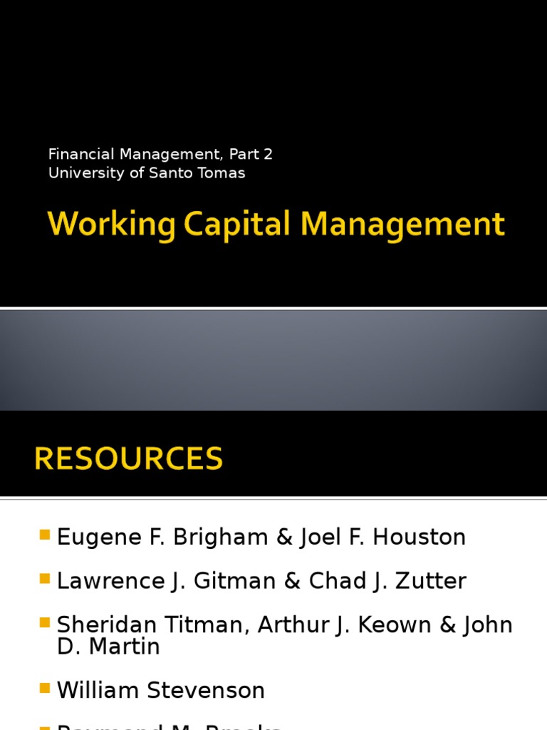 Working Capital Management | PDF | Working Capital | Inventory