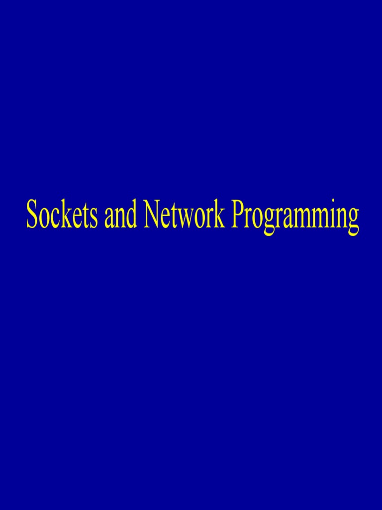 Sockets and Network Programming - Java Lecture 24 | PDF | Port (Computer Networking) | Network ...
