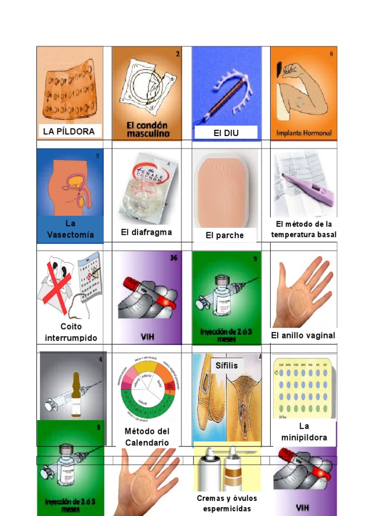 Lotería Y Memorama De Anticonceptivos Pdf Ciencia Y Matemáticas