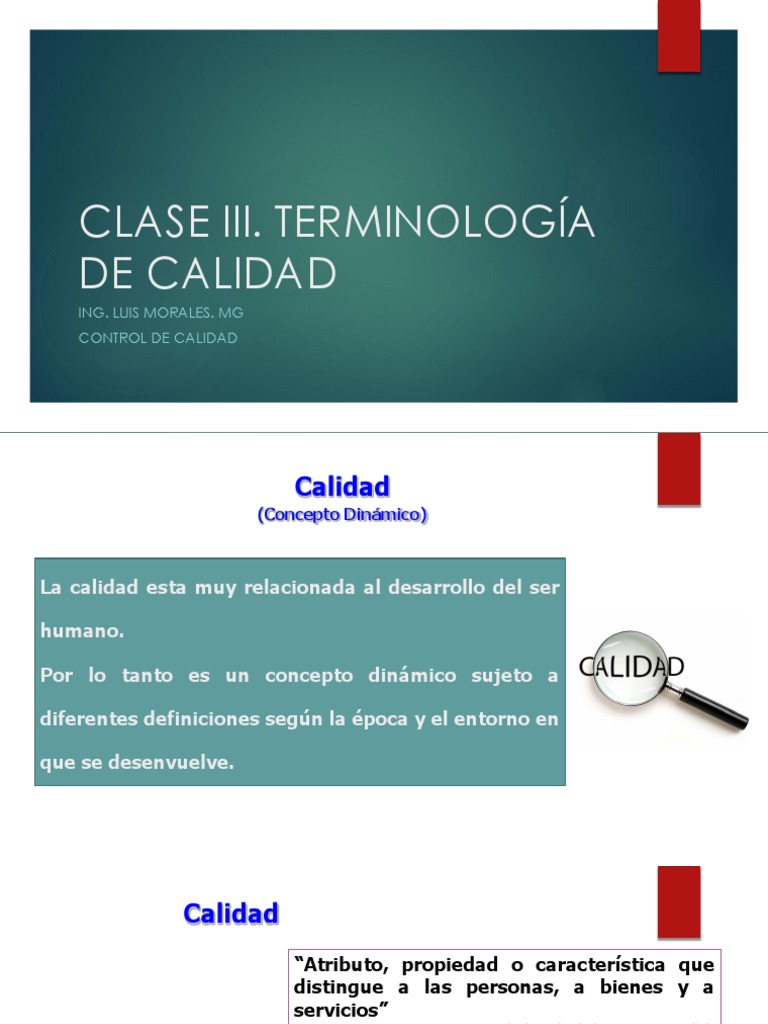 Terminología de Calidad | PDF | Calidad (comercial) | Producción y ...
