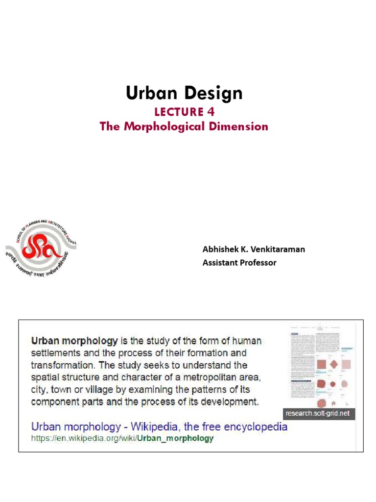 Morphological Dimension of Urban Design | PDF | Urban Geography | Land ...