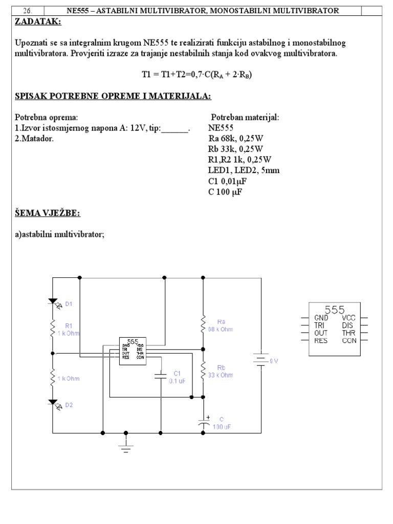 555 Astabil Monostabil | PDF