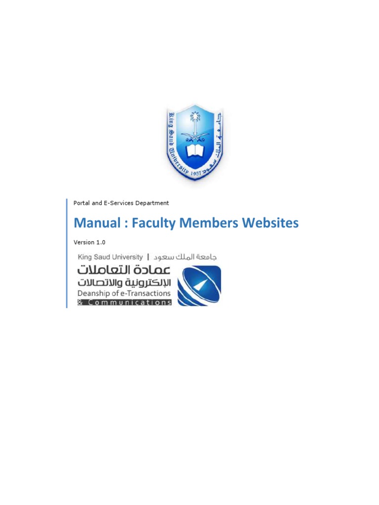 Faculty Manual | PDF | Hyperlink | Websites