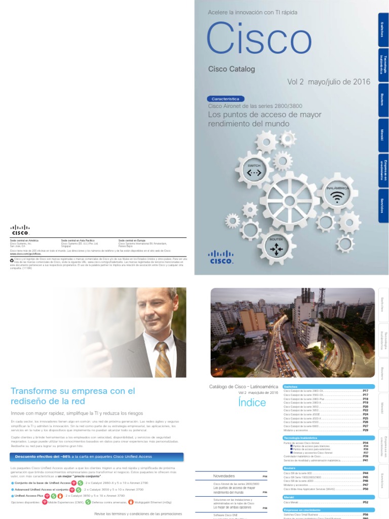 Innovación en Redes: Catálogo Cisco 2016 | PDF | Punto de acceso ...