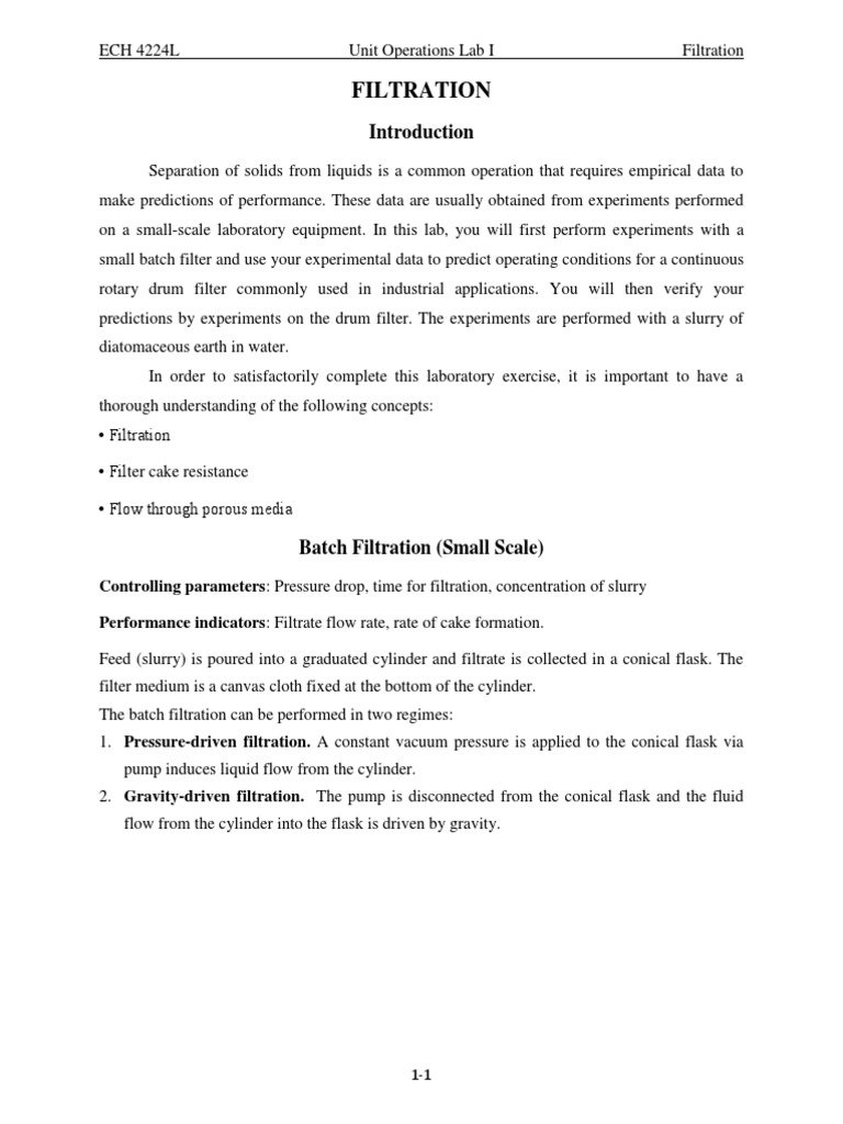 Filtration Theory | PDF | Filtration | Permeability (Earth Sciences)