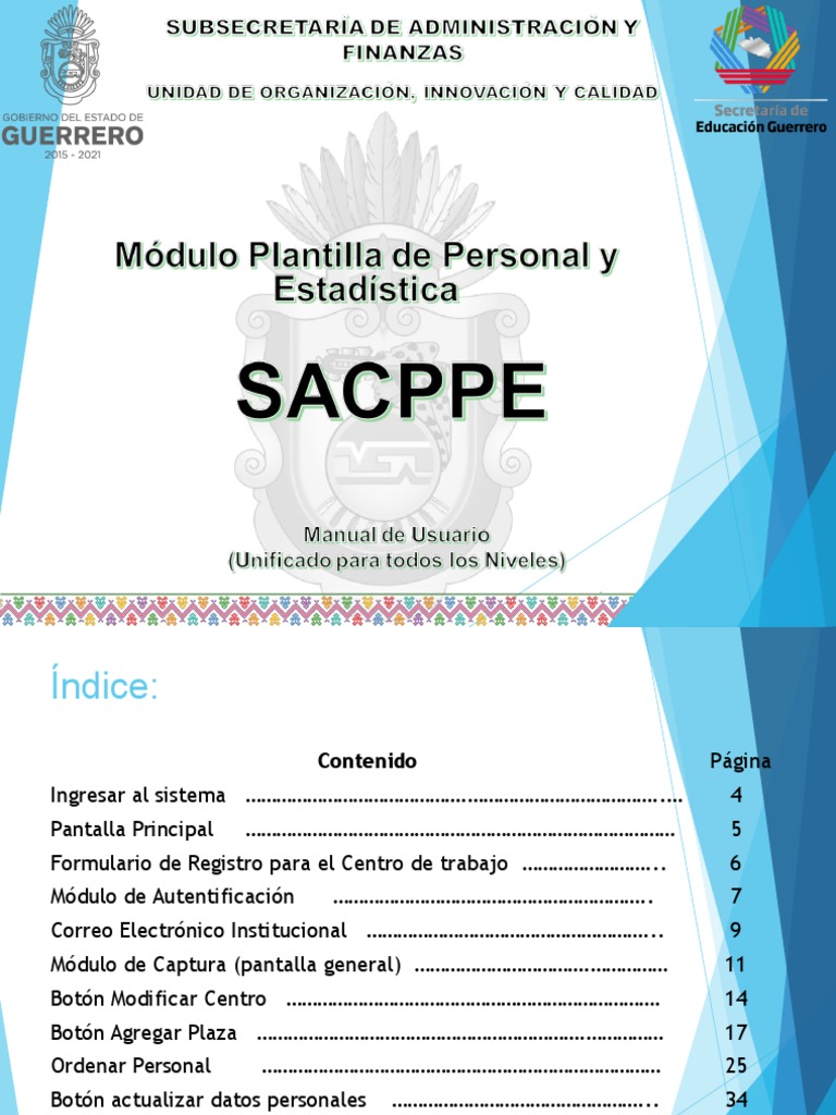Guía de Uso del Módulo SACPPE | PDF | Point and Click | Formato de ...