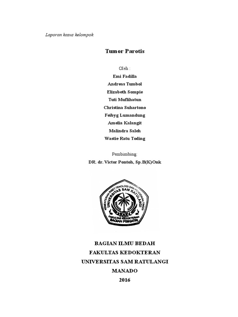 Tumor Parotis | PDF | Kesehatan Holistik | Sains & Matematika