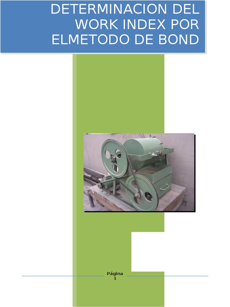 Determinacion Del Work Index-1 | PDF | Laboratorios | Planificación